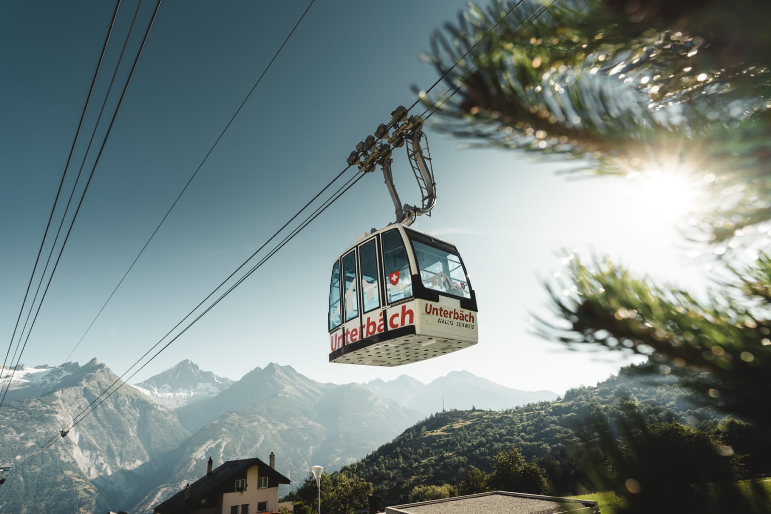 Cableway undergoing an overhaul - Unterbäch